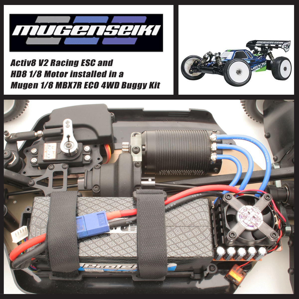 Novak's new Activ8 V2 1/8-scale electric motor and speed control combos ...